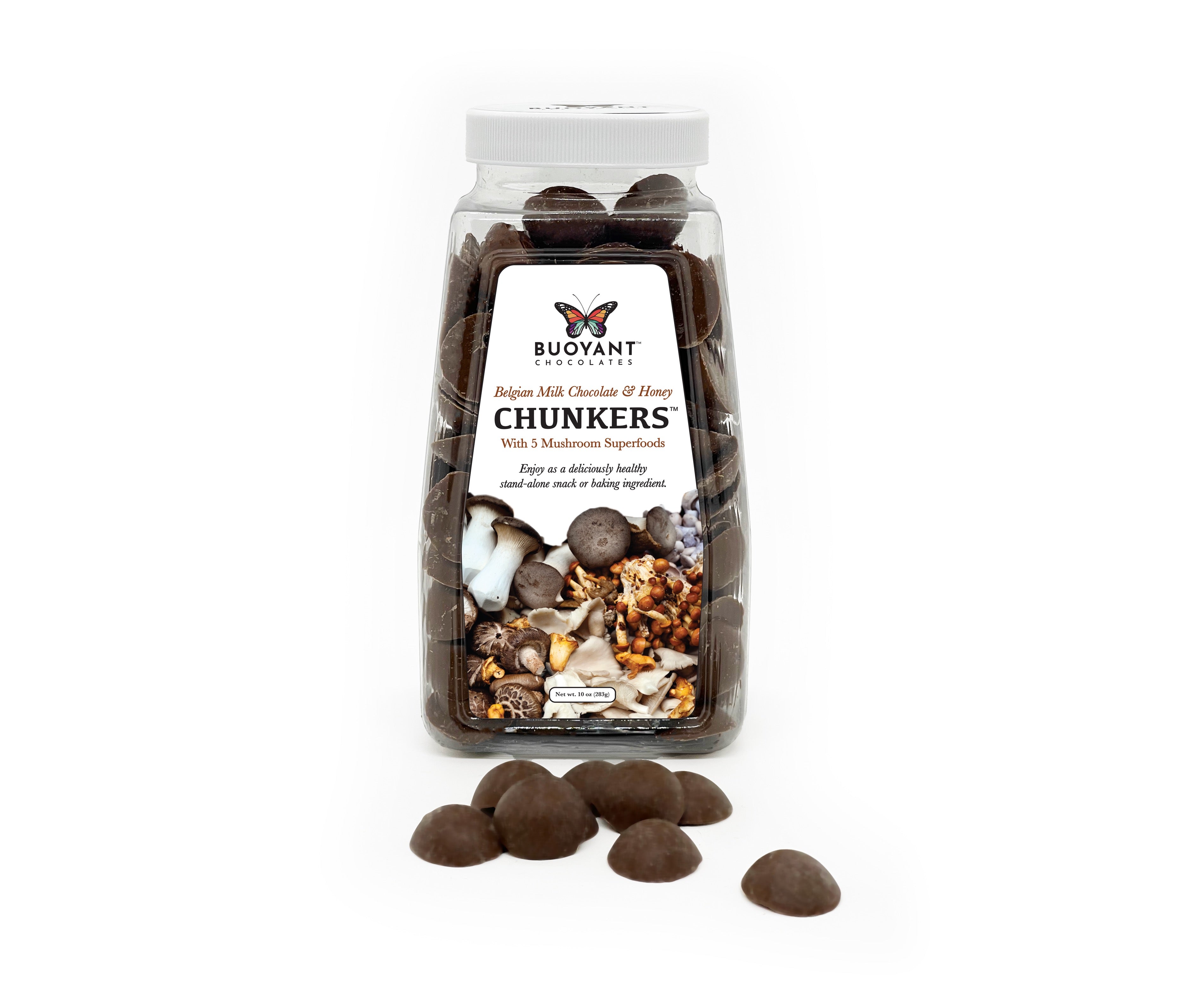 CHUNKERS - Belgian Milk Chocolate + Mushrooms + Honey – Buoyant Brands Inc.